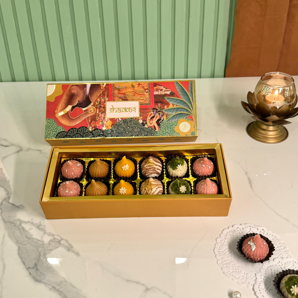 Order SHAKKR's 12-Piece Assorted Modak Box – Strawberry Bon Bon